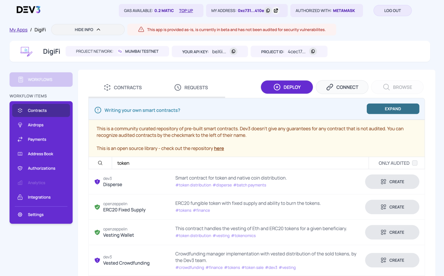 Low-Code Apps & Automation for Blockchain - Dev3